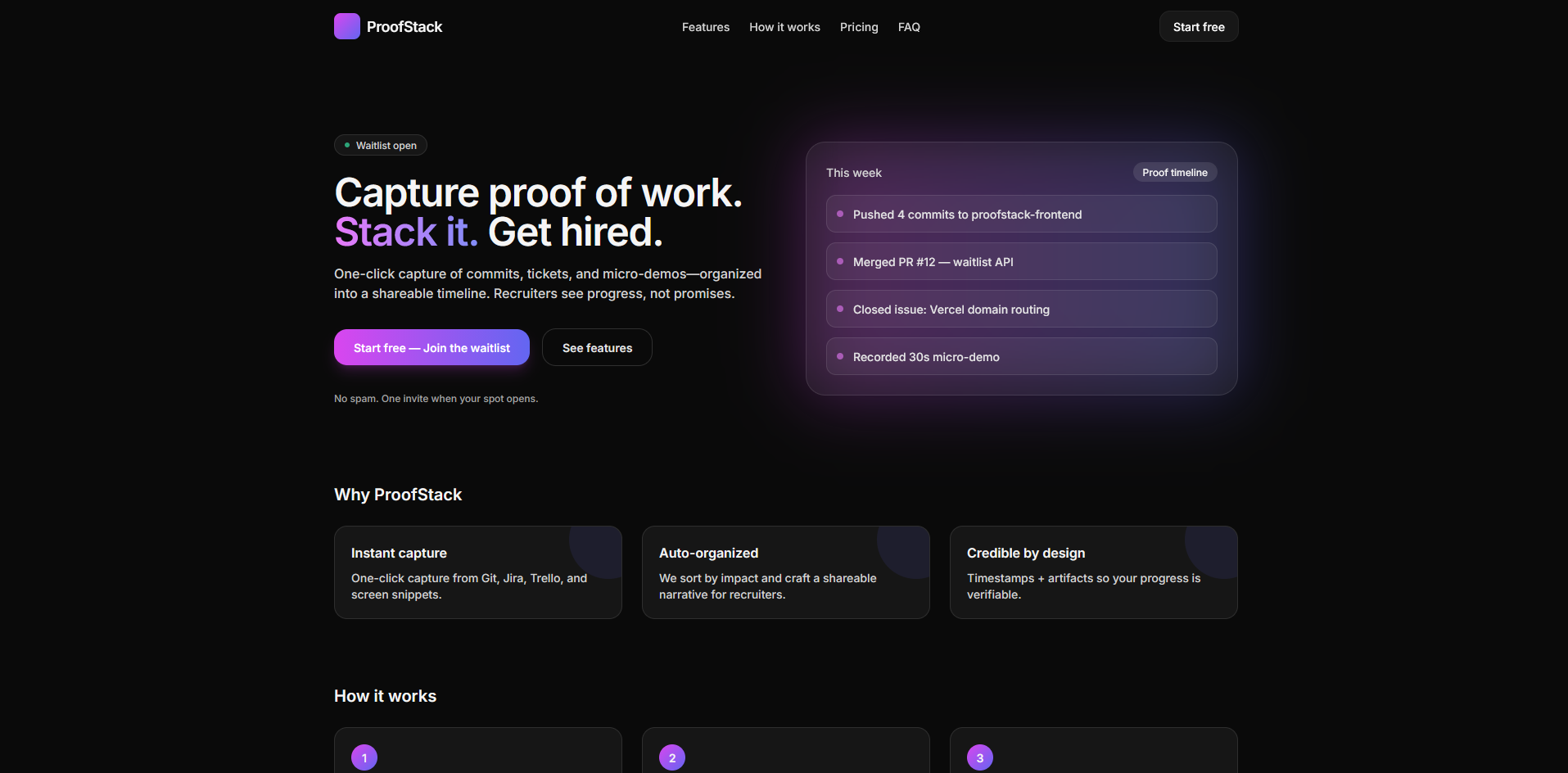 ProofStack — Turn micro-wins into job-ready proof